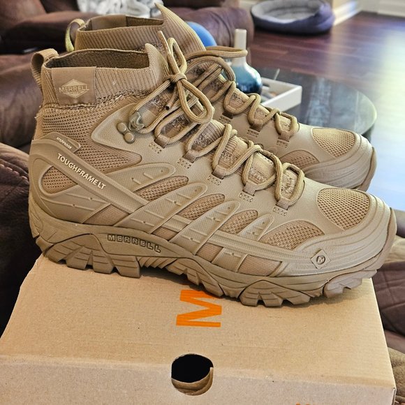 Merrell | Shoes | Nwt Merrell Mens Moab Velocity Tactical Boots Tan ...